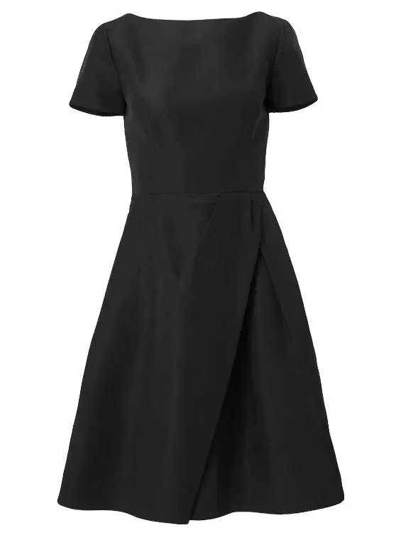 Carolina Herrera Icon Silk Faille Cocktail Dress - Black