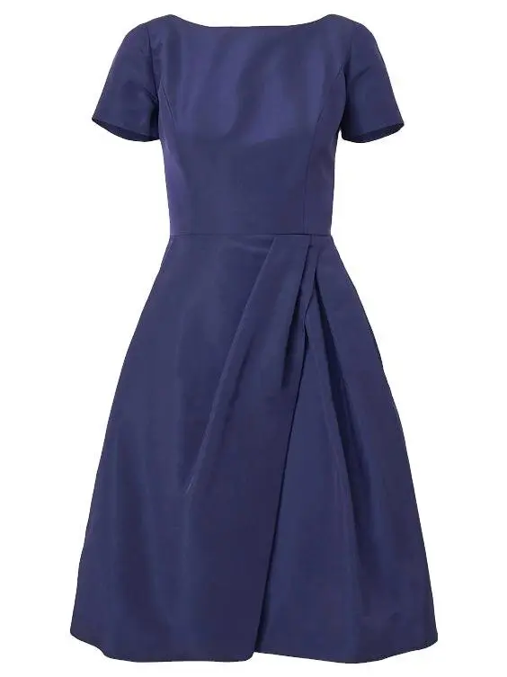 Carolina Herrera Icon Silk Faille Cocktail Dress - Midnight