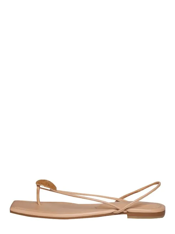Johanna Ortiz Talisman Leather Sandals - Neutral