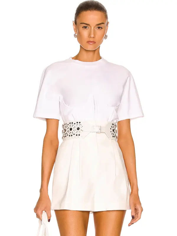 Alaïa Corset T-shirt - Blanc