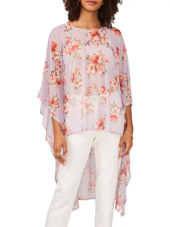 Chaus Floral High-low Top - Lavender 530