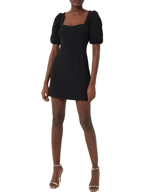 French Connection A-line Dress With Back Cutout - Black