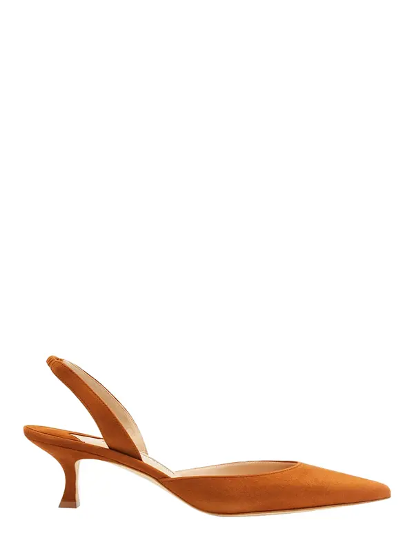 Manolo Blahnik Carolyne Kitten-heel Pumps - Brown