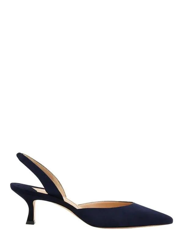 Manolo Blahnik Carolyne Kitten-heel Pumps - Navy