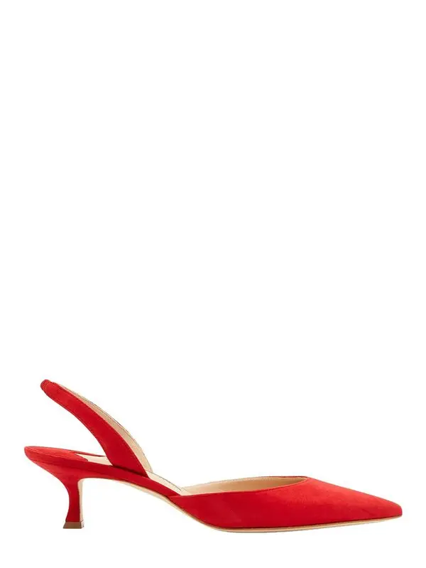 Manolo Blahnik Carolyne Kitten-heel Pumps - Red