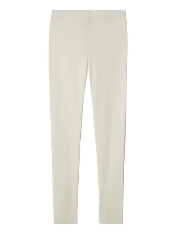 THE ROW Fraidy Stretch-silk Jersey Leggings - Off-white