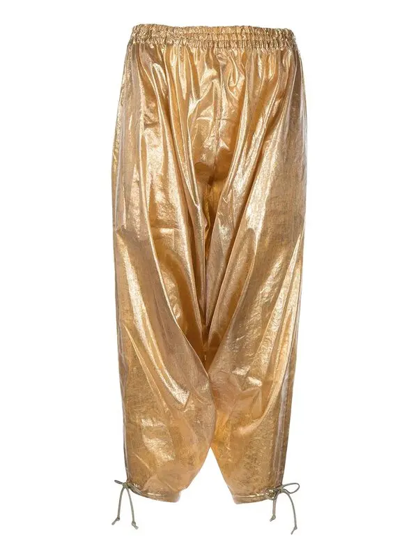 Junya Watanabe Cropped Drop-crotch Trousers - Gold