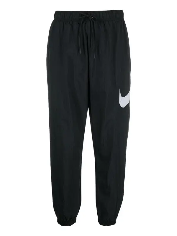Nike Swoosh-print Track Pants - Black