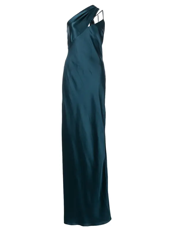 Michelle Mason Tie-detail Gown - Green