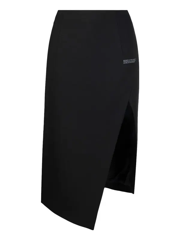 Off-White High-waist Midi Skirt - Black