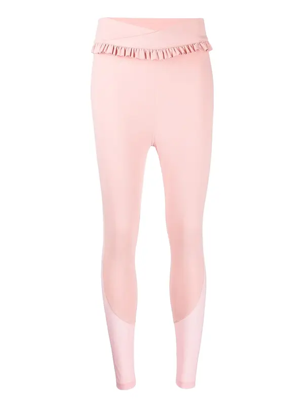 ONEFIFTEEN X Beyond The Radar Ruffle-trim Sports Leggings - Pink