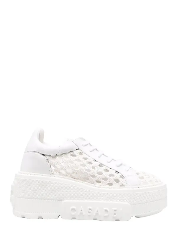 Casadei Woven Platform Sneakers - White