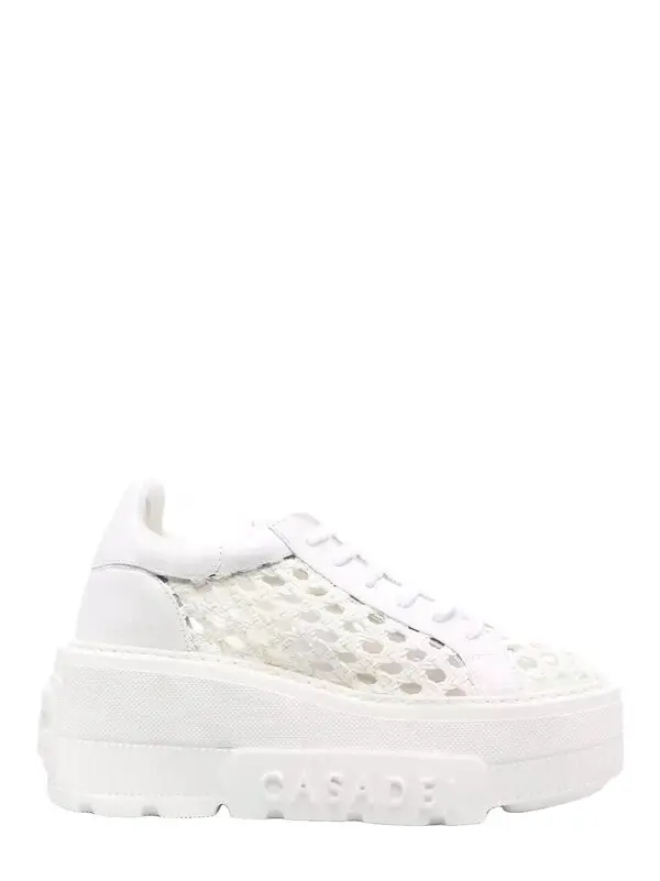 Casadei Woven Platform Sneakers - White