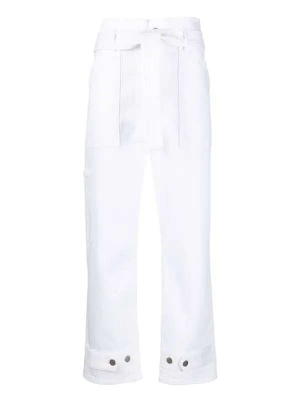 P.a.r.o.s.h Paperbag Waist Trousers - White