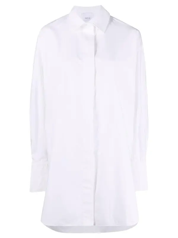 Patou Mini Shirt Dress - White