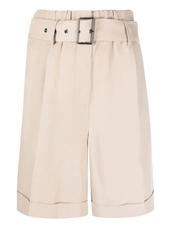 Woolrich Belted Waist Bermuda Shorts - Neutrals