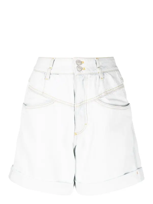 Kenzo High-waisted Denim Shorts - Blue