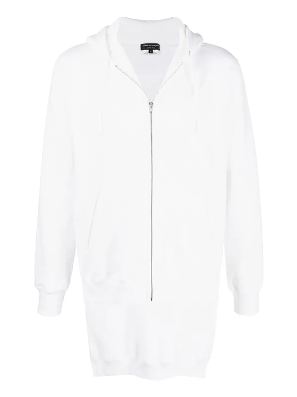 Comme Des Garçons Asymmetric-hem Hoodie - White