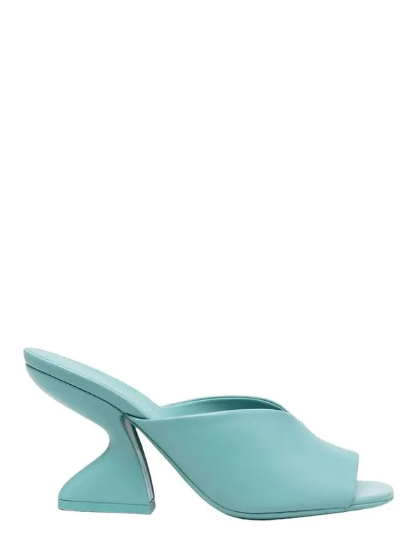 FERRAGAMO F-heel Leather Sandals - Blue