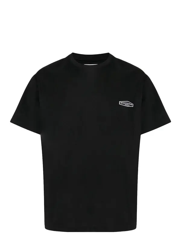 WOOYOUNGMI Logo-embroidered Cotton T-shirt - Black