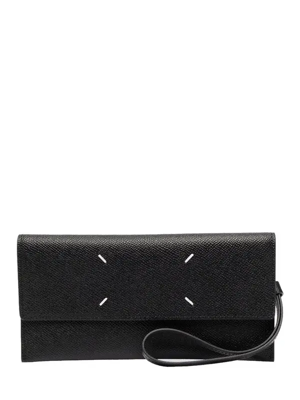 MAISON MARGIELA Four-stitch Leather Pouch - Black