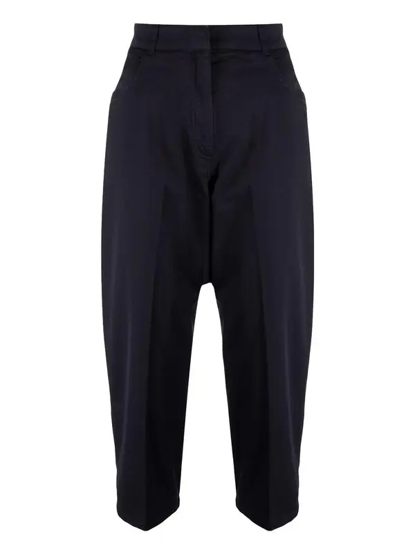 Fabiana Filippi Tapered Cropped Trousers - Blue