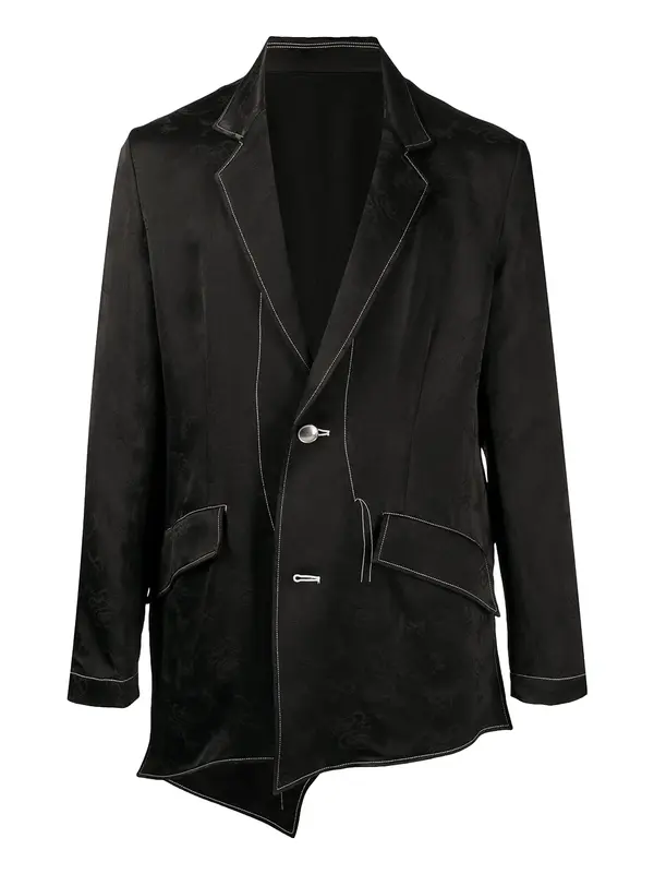 SULVAM Contrast-stitched Jacket - Black
