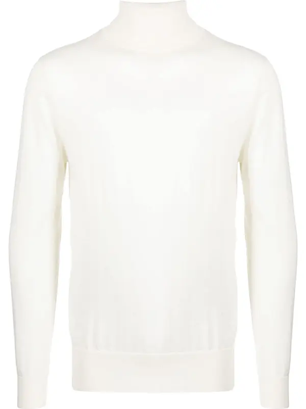 N.peal Roll Neck Cashmere Sweatshirt - White