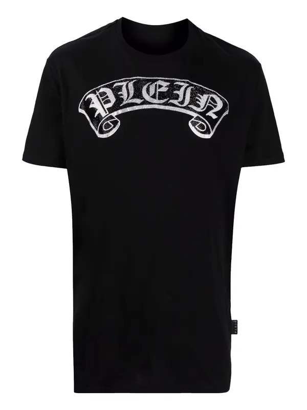Philipp Plein Embellished-logo T-shirt - Black