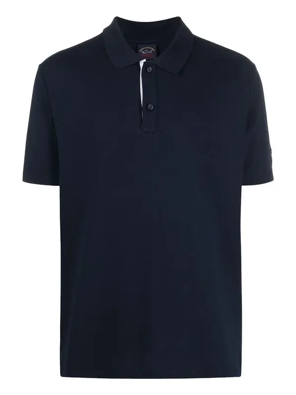 Paul & Shark Logo-print Short-sleeved Polo Shirt - Blue