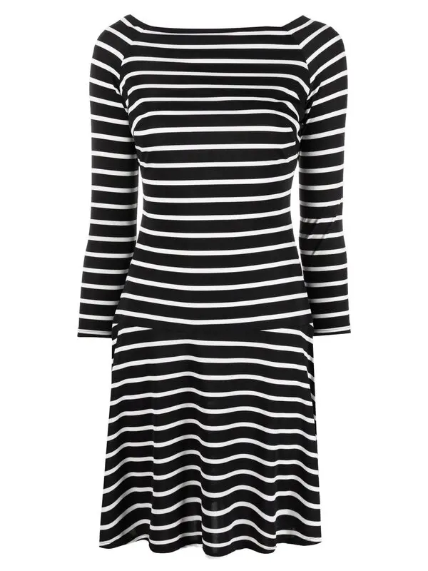 Ralph Lauren Stripe-print Mini Dress - Black