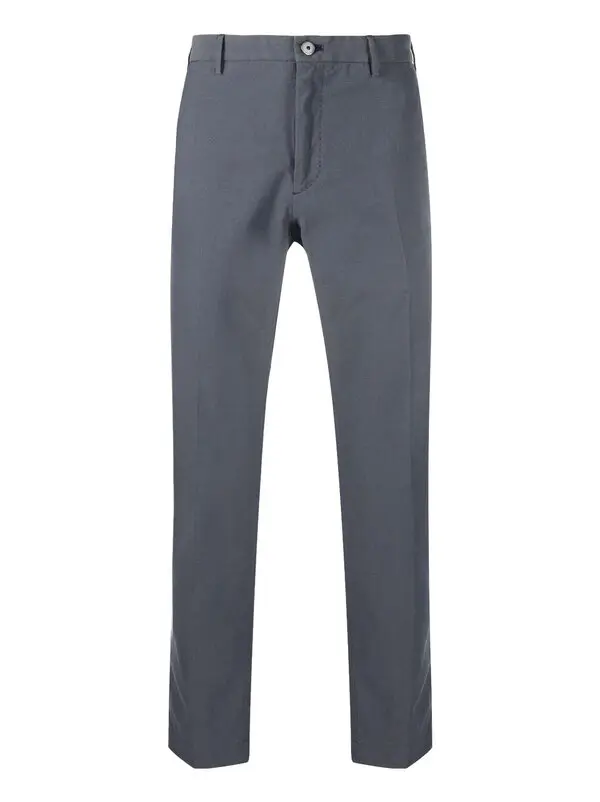 Incotex Straight-leg Cotton Trousers - Blue