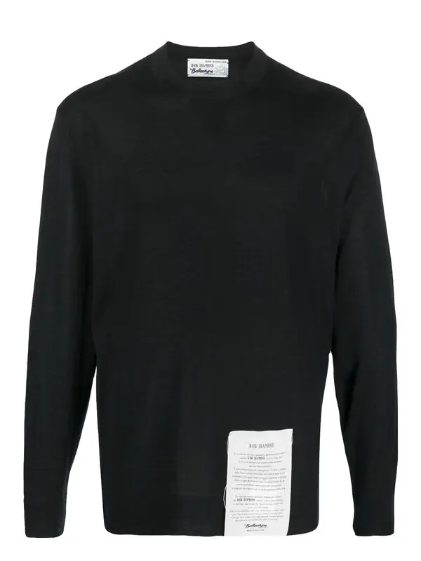 BALLANTYNE Logo Patch Jumper - Black