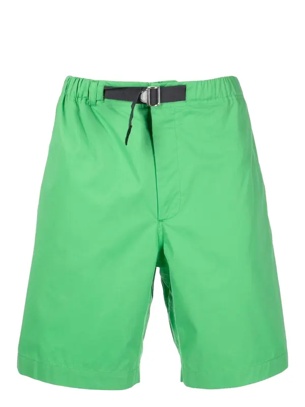 Kenzo Buckle-fastened Cotton Shorts - Green