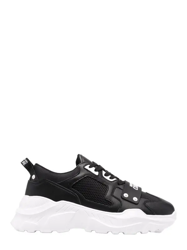 Versace Panelled Chunky Sneakers - Black