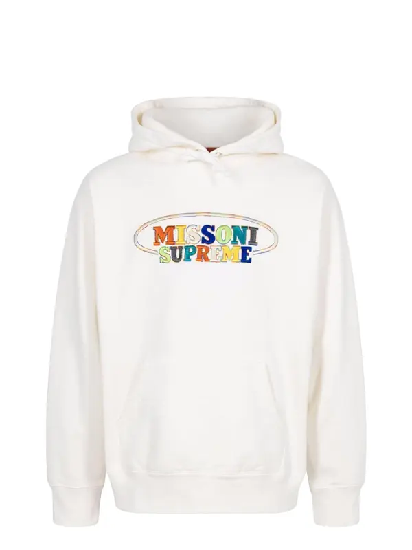 Supreme X Missoni Logo-embroidered Hoodie Fw21 - White