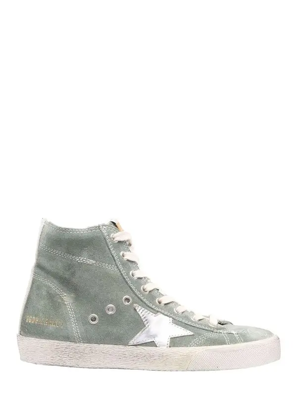 GOLDEN GOOSE Francy High-top Suede Sneakers - Green