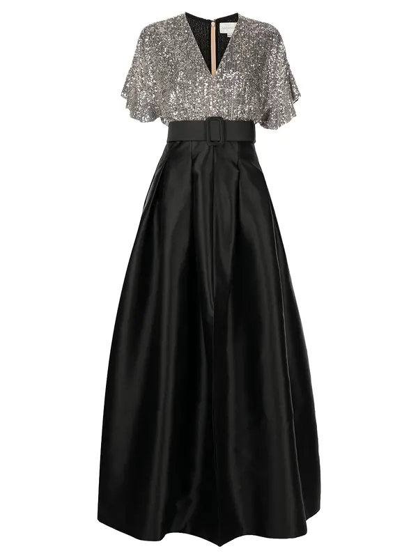 Sachin & Babi Simone Sequin-embellished Gown - Silver