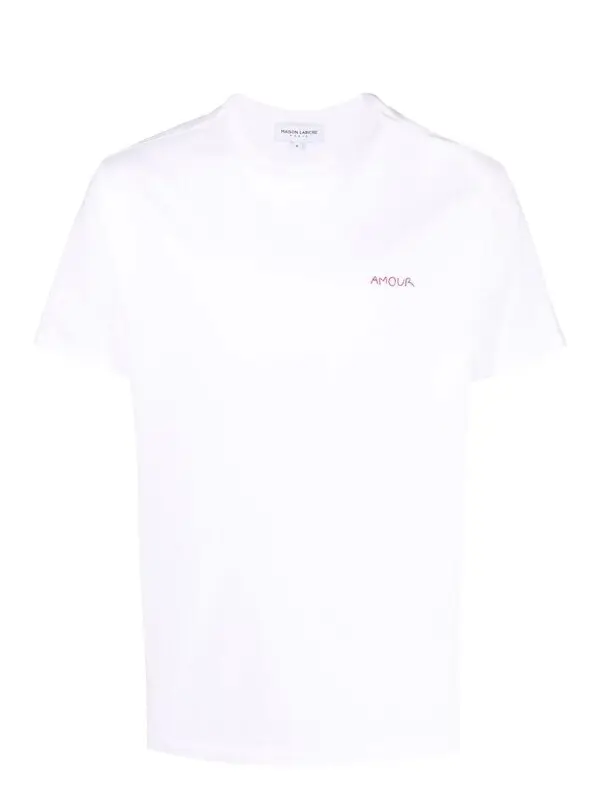 Maison Labiche Slogan Embroidered T-shirt - White
