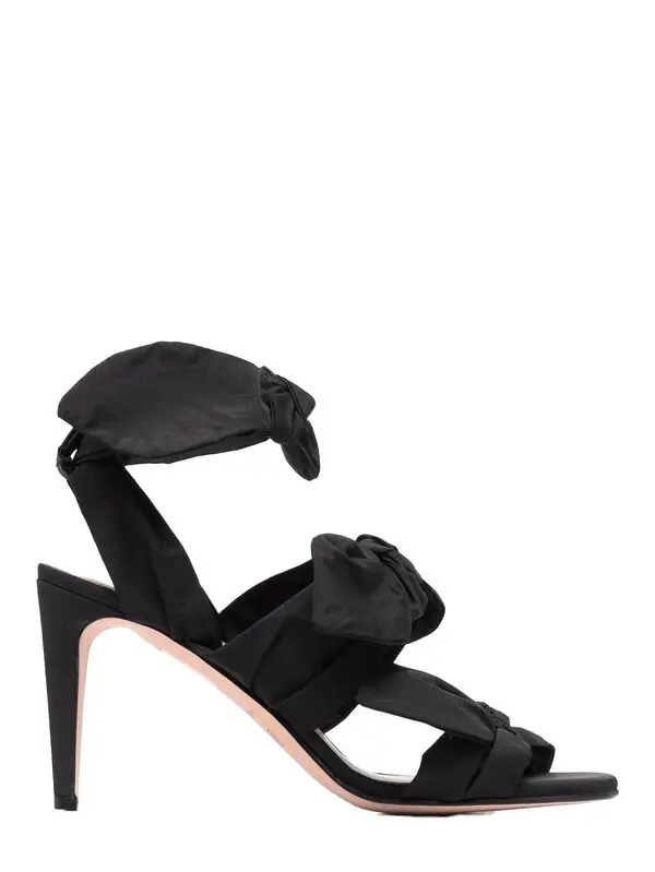Red Valentino Bow-straps Heeled Sandals - Black