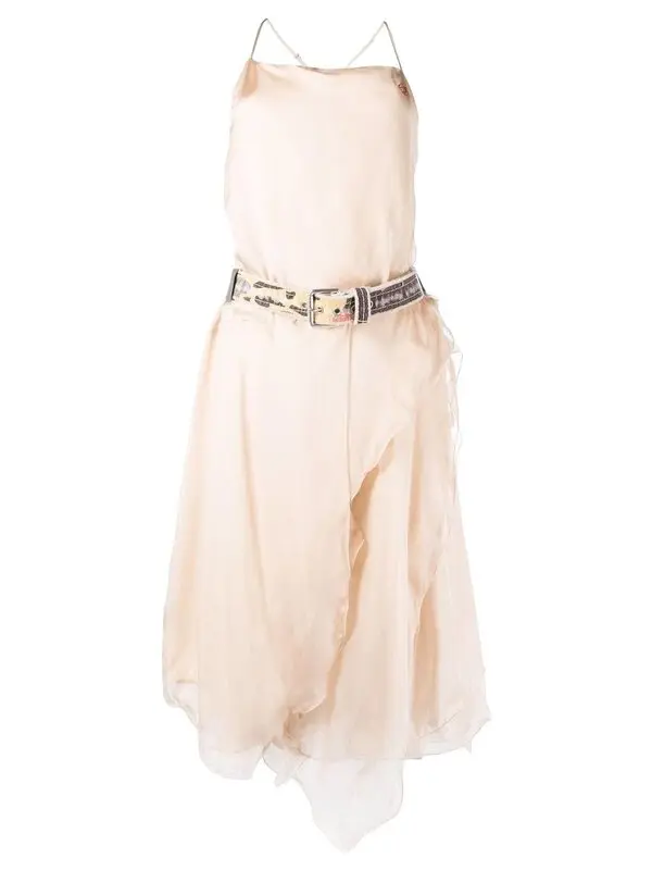 DIESEL® D-claes Asymmetric Silk Dress - Neutrals