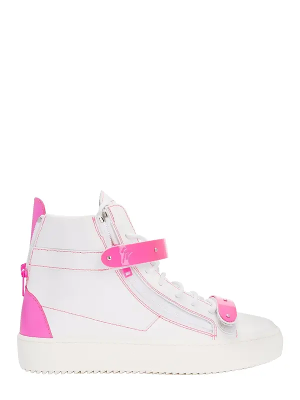 GIUSEPPE ZANOTTI Coby Leather Mid-top Sneakers - White