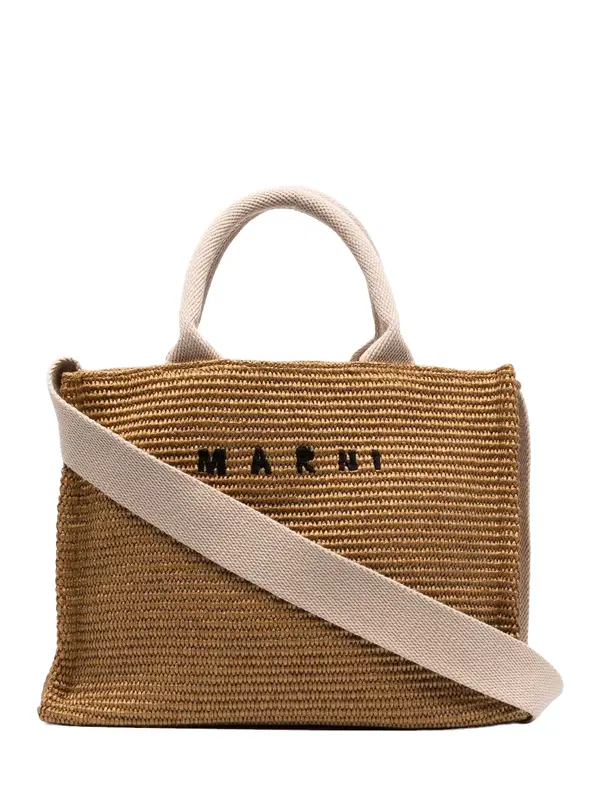 Marni Logo-lettering Tote - Brown