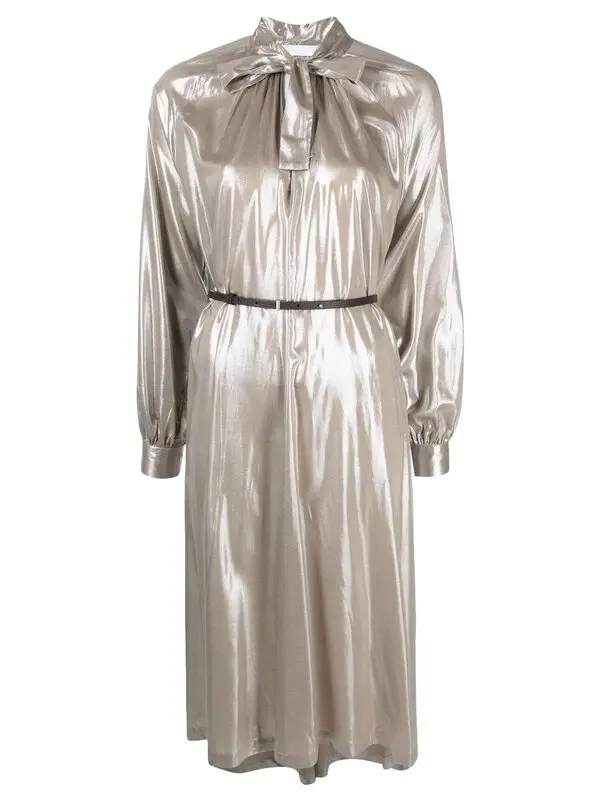 Fabiana Filippi Metallic Dress - Grey