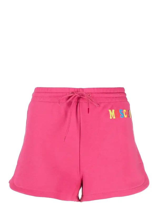 Moschino Logo-print Track Shorts - Pink