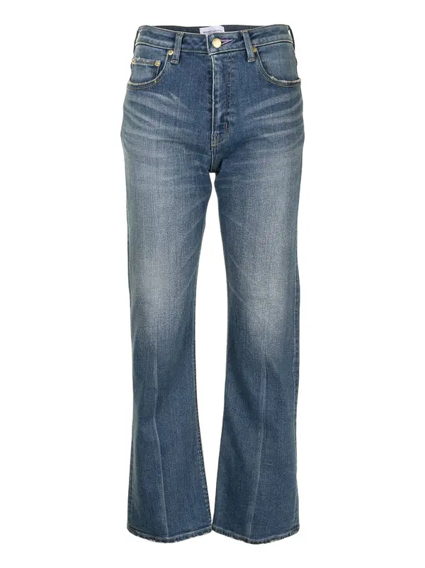 TU ES MON TRESOR Flared Leg Jeans - Blue