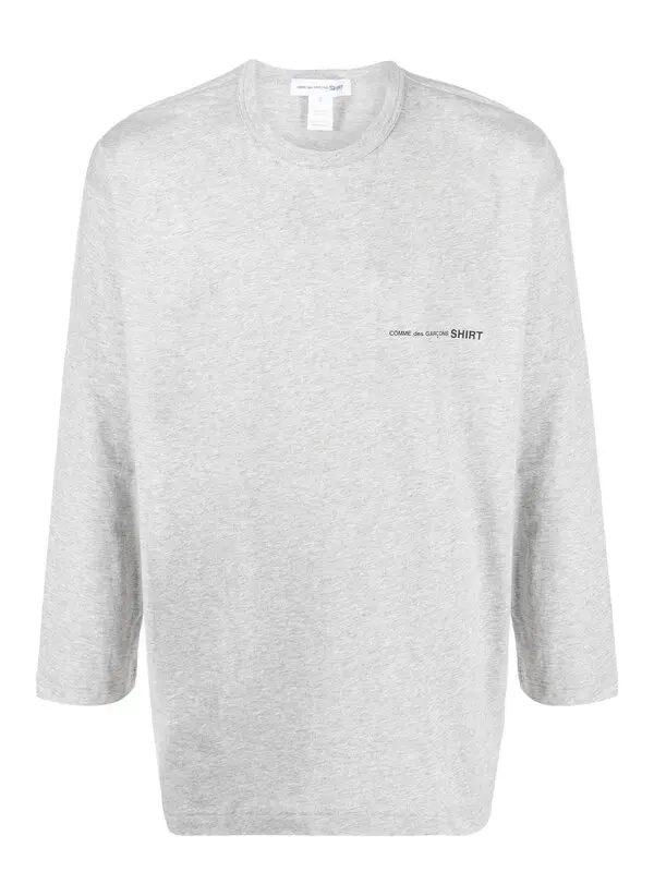 Comme Des Garçons Logo-print Long-sleeve T-shirt - Grey