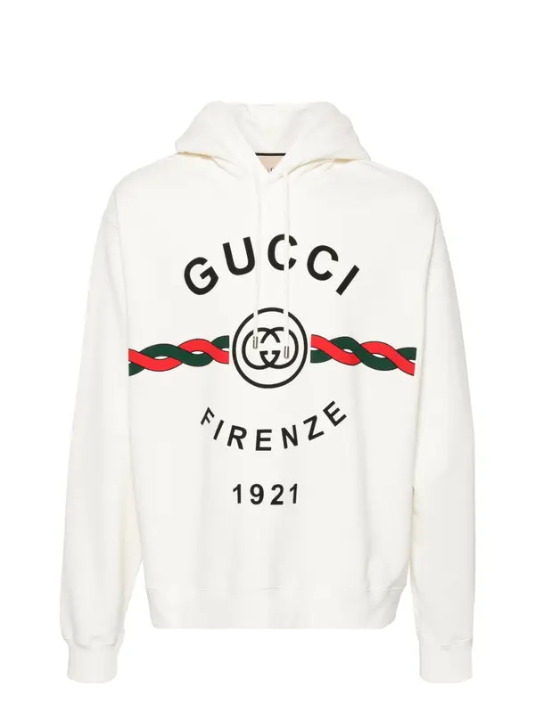 Gucci Firenze 1921 Cotton Hoodie - White