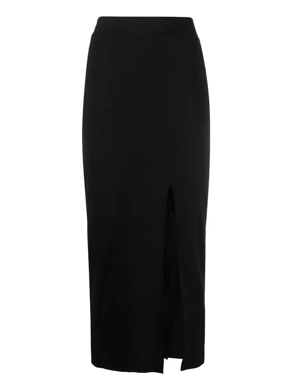 THOM KROM High-waisted Midi Skirt - Black
