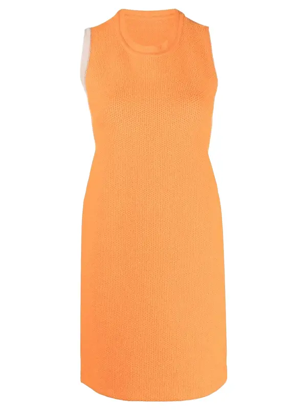Jacquemus Sorbetto Knitted Mini Dress - Orange